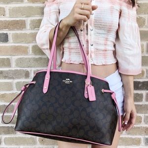 Coach | Bags | Coach Signature Drawstring Carryall Tote Satchel | Poshmark